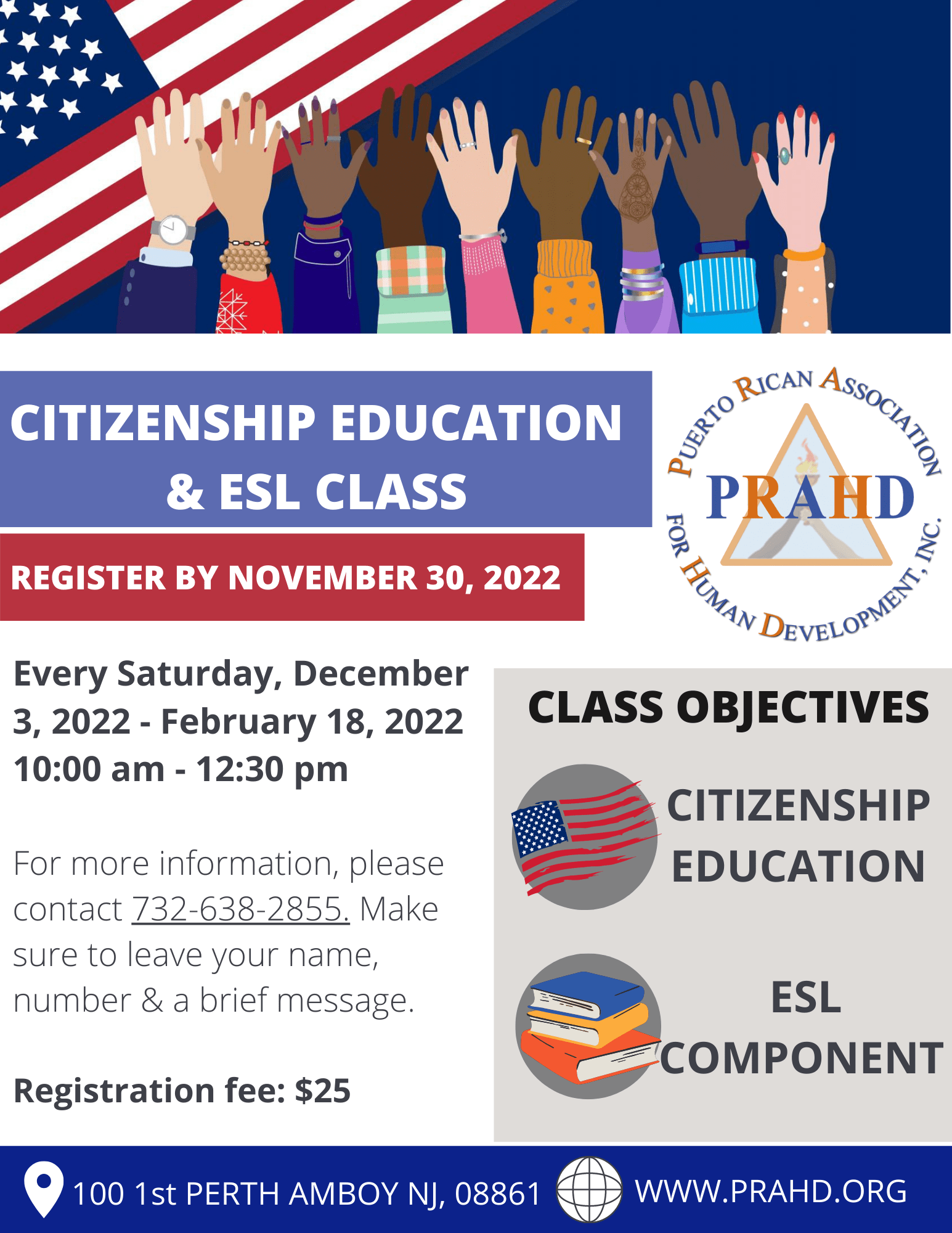 PRAHD Citizenship Education & ESL Class - PRAHD